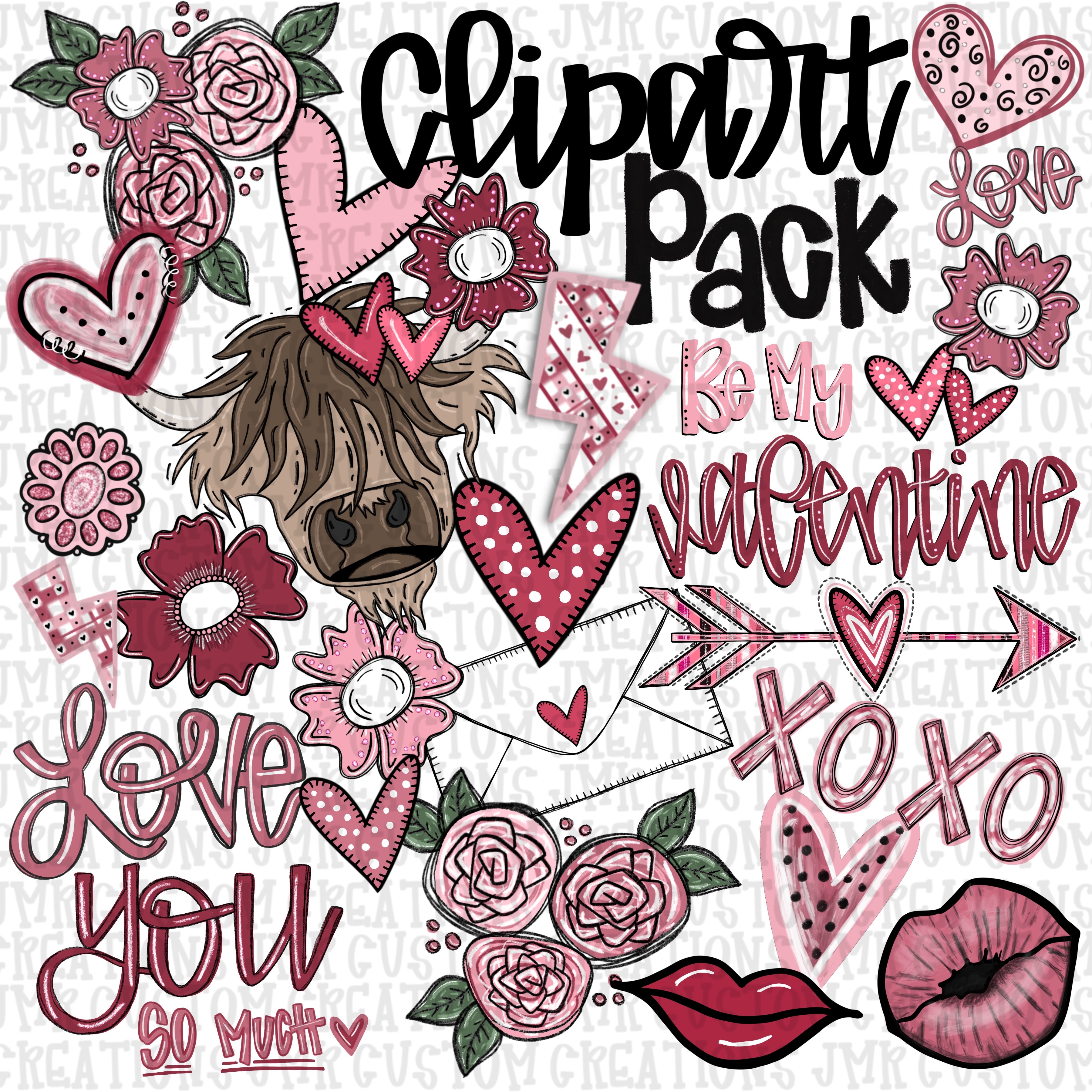 Clipart PACK-Valentines Day ***DIGITAL FILES*** – JMR CUSTOM CREATIONS